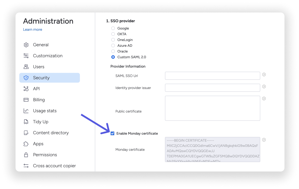 Custom SAML 2.0 – Support