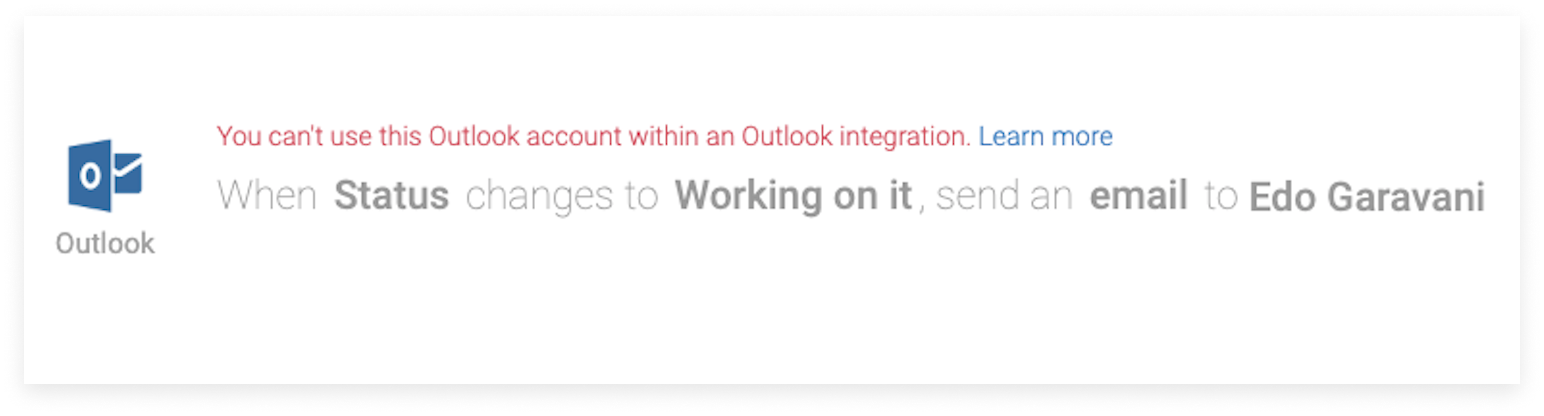 Outlook Integration – Support