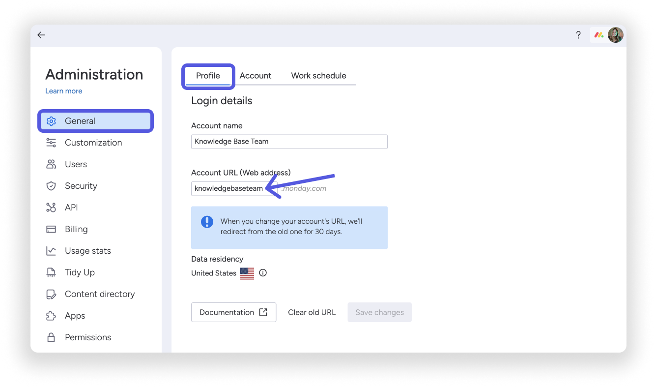 How to change your account URL and name – Support