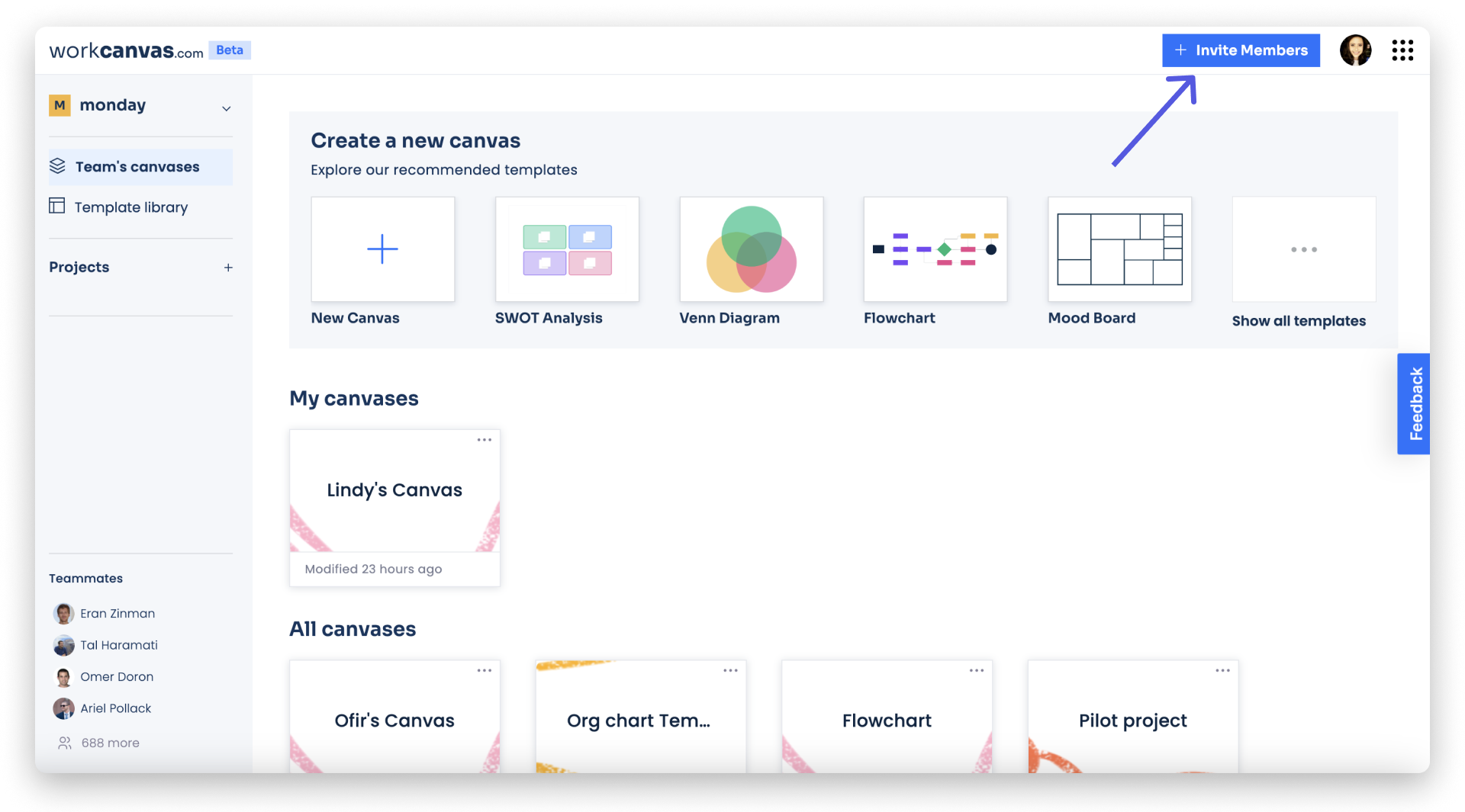 The WorkCanvas hierarchy – Support