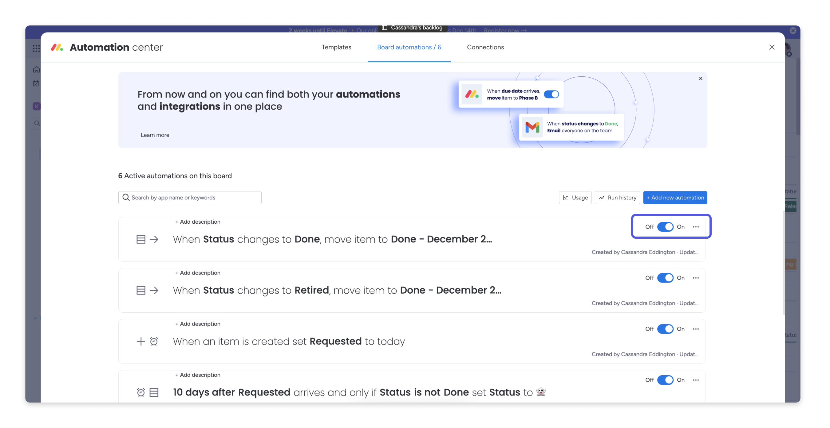 Managing your automations – Support Managing your automations – Support
