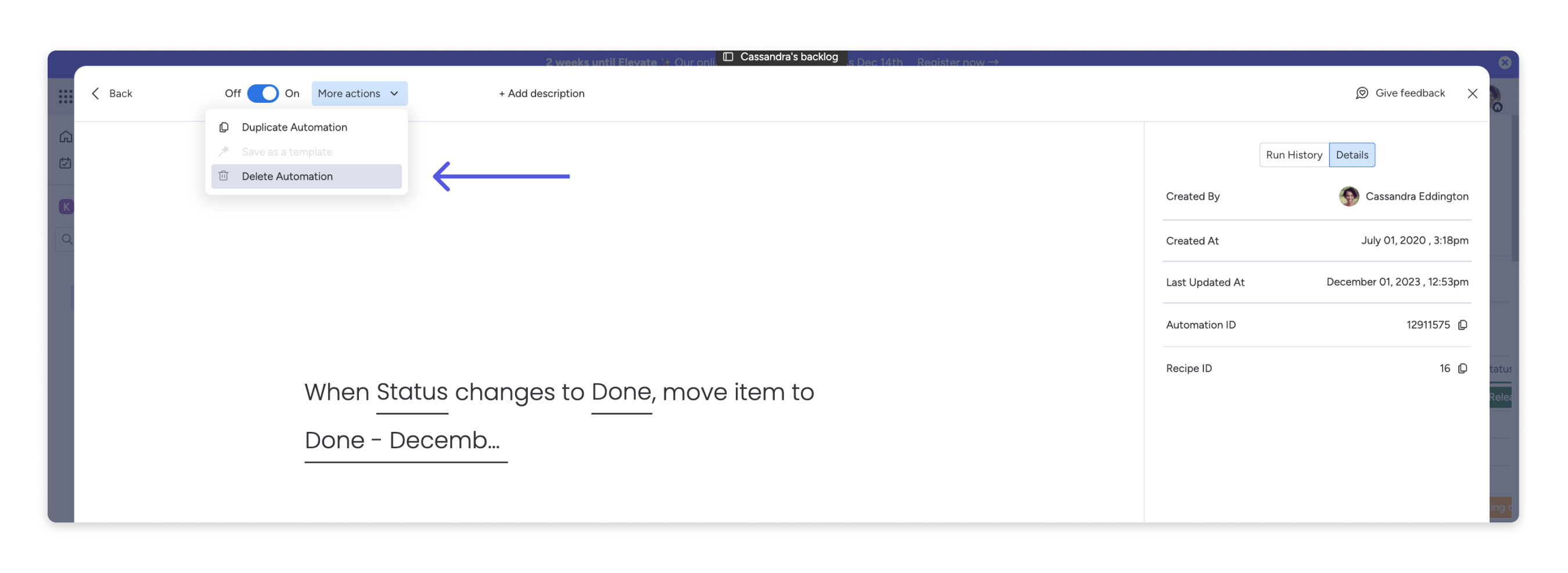 Managing your automations – Support Managing your automations – Support