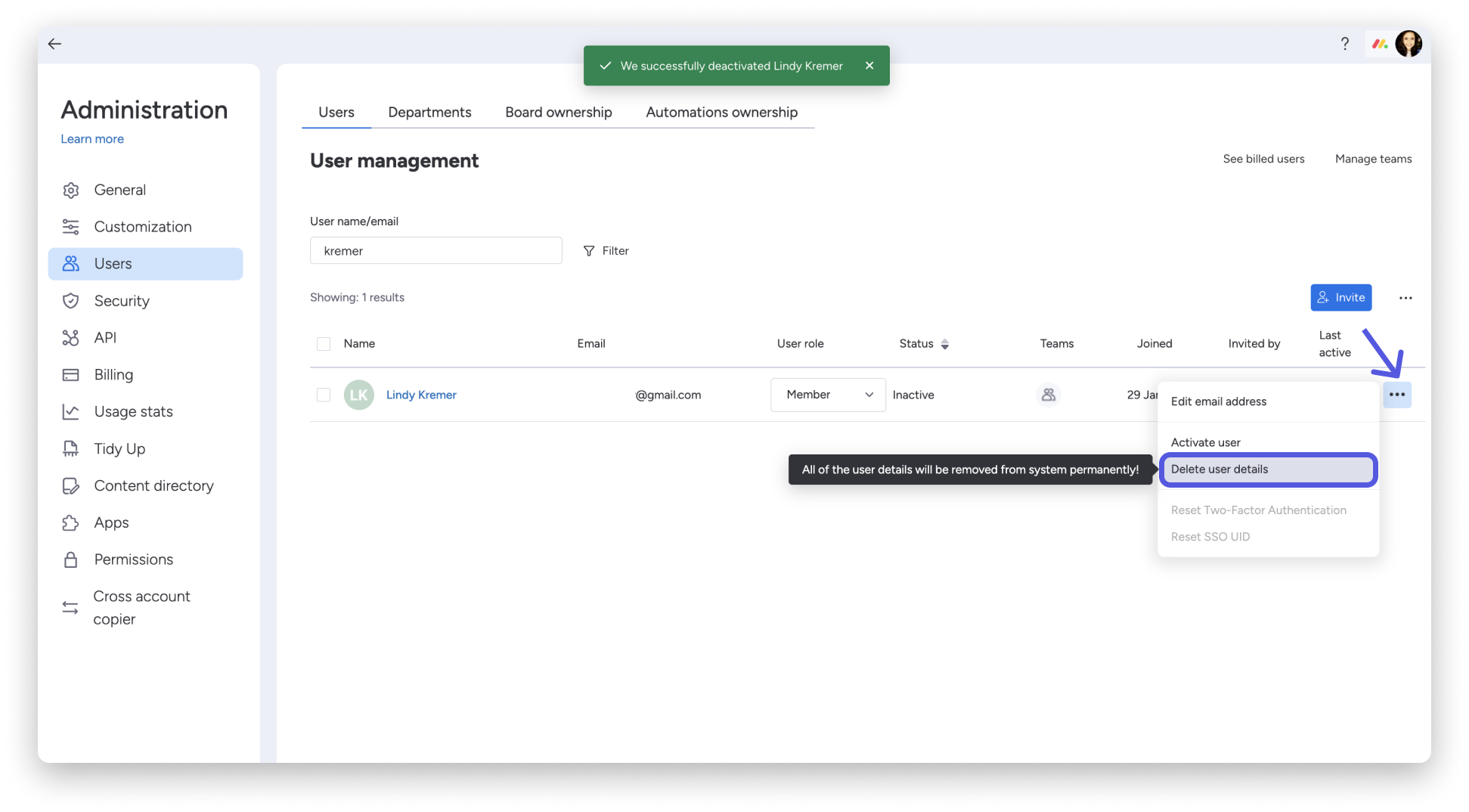 WorkCanvas account administration – Support