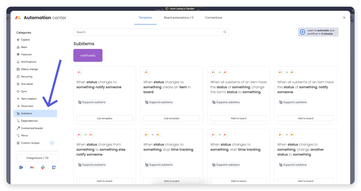 Subitems And Automations Support