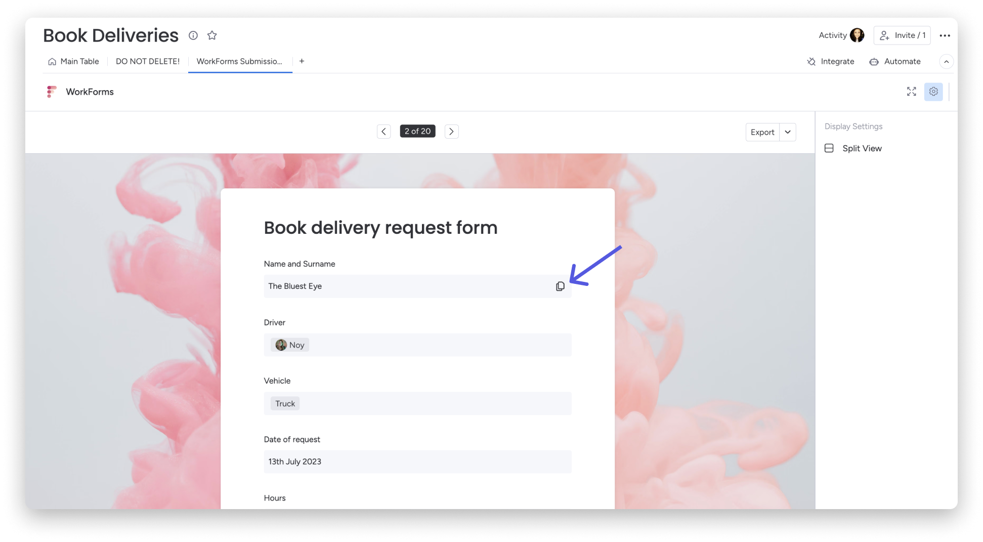 WorkForms Submission Viewer – Support