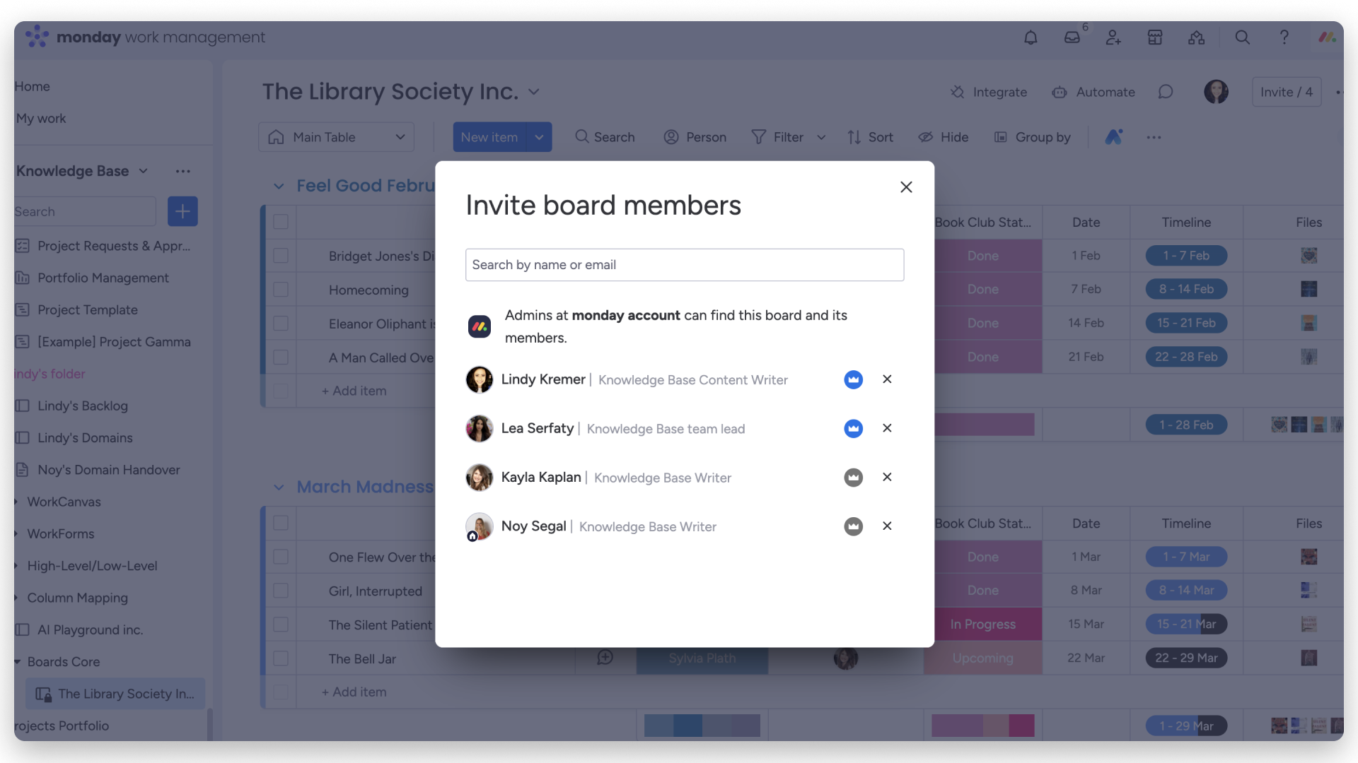 Board members – Support