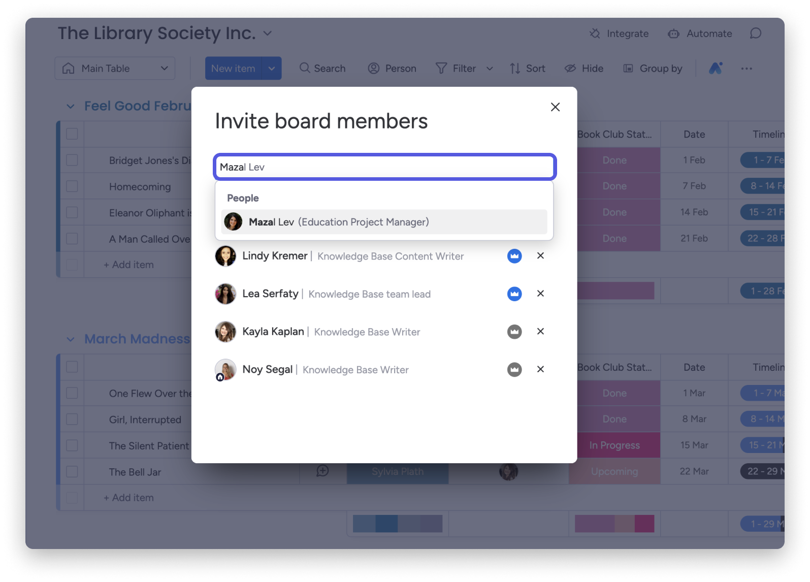 Board members – Support