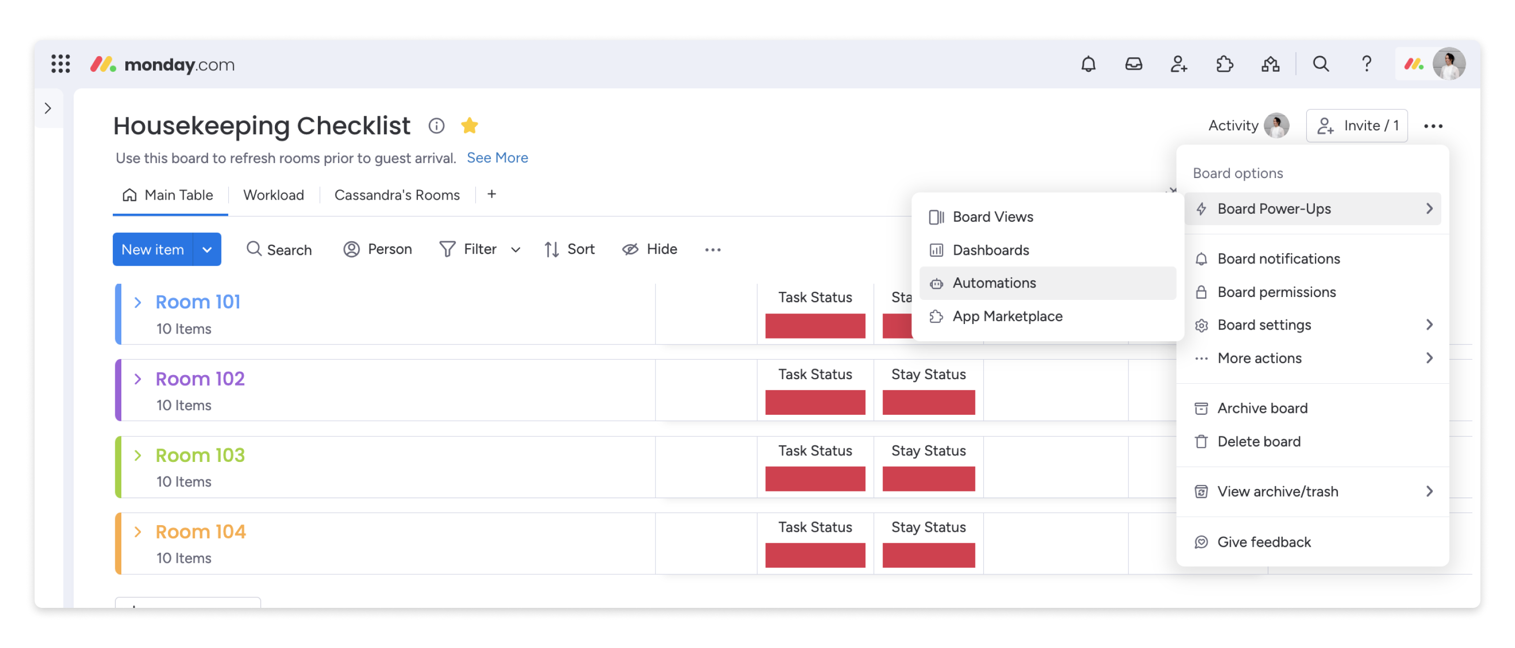 The Account usage page – Support