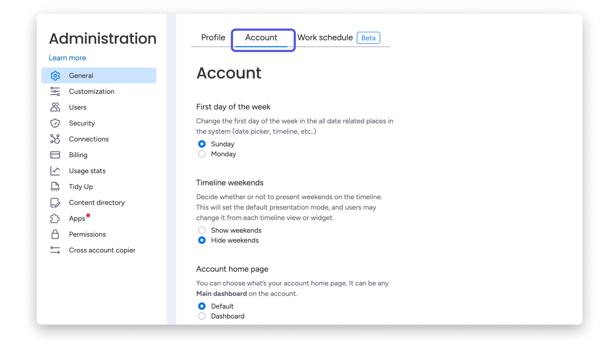 How to change the first day of the week in my calendar – Support