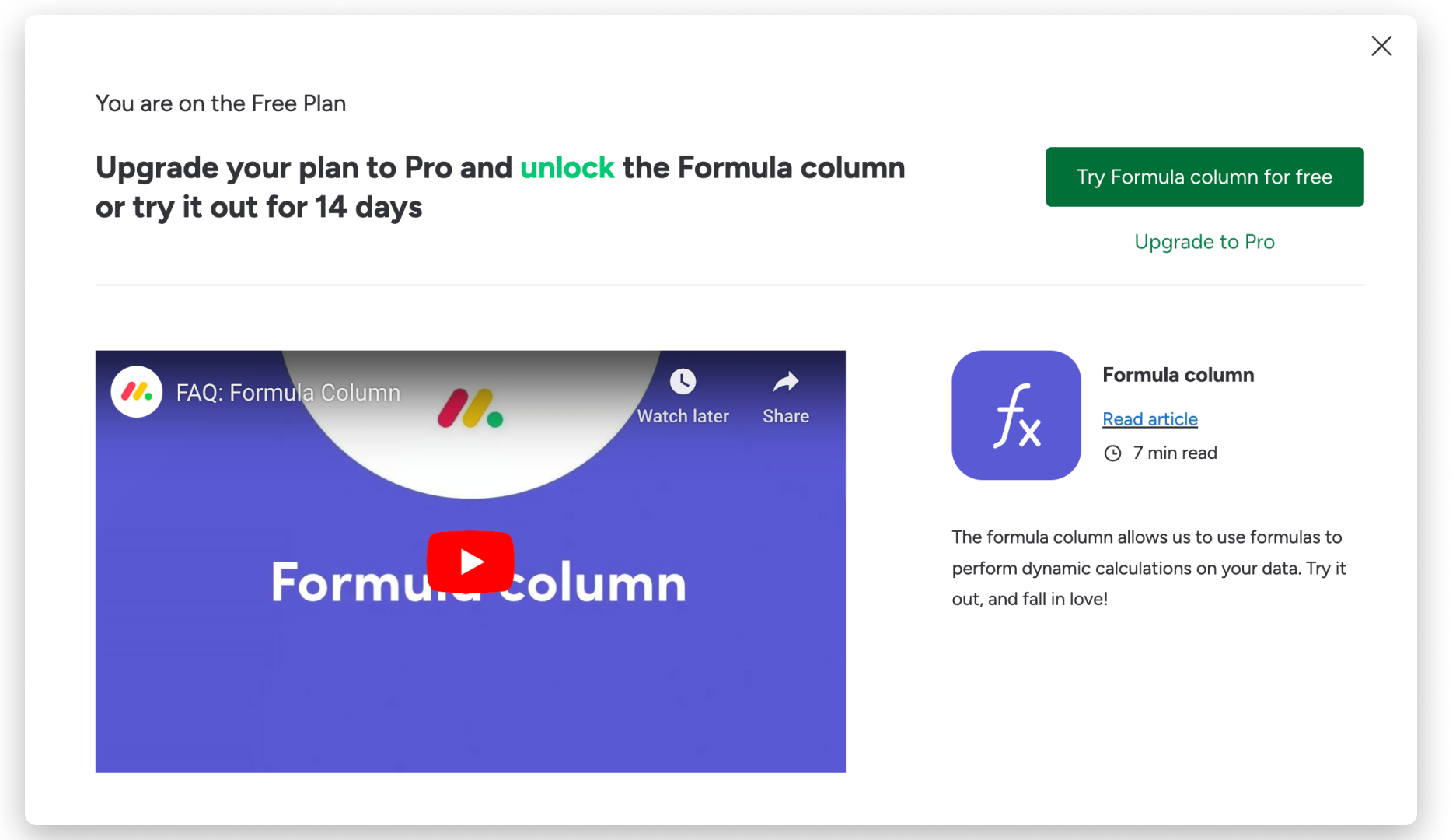 Understanding the Free Plan – Support
