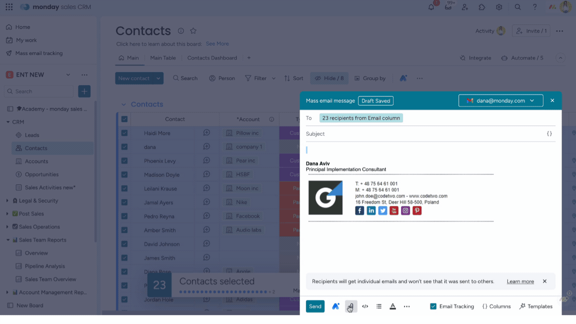 Mass Emailing Support