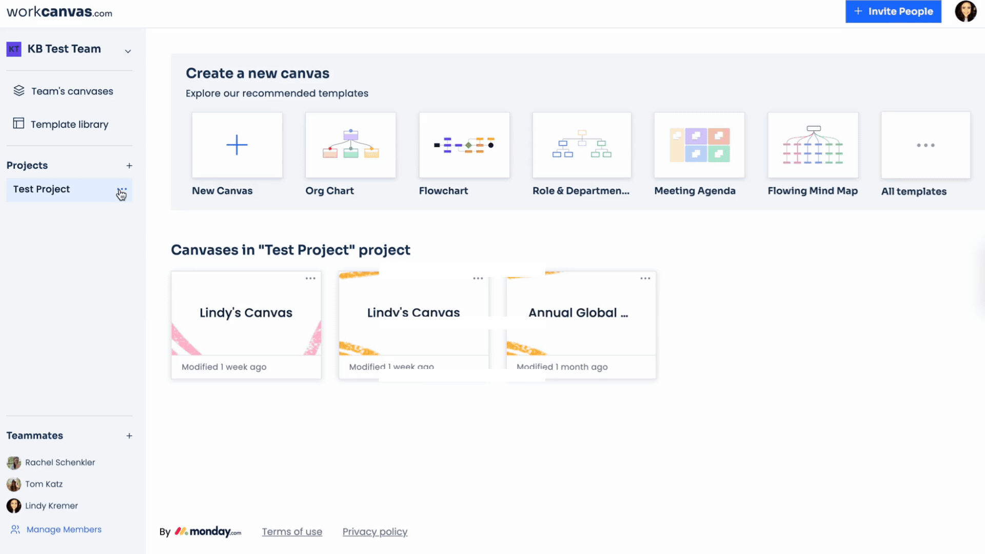 WorkCanvas member permissions – Support