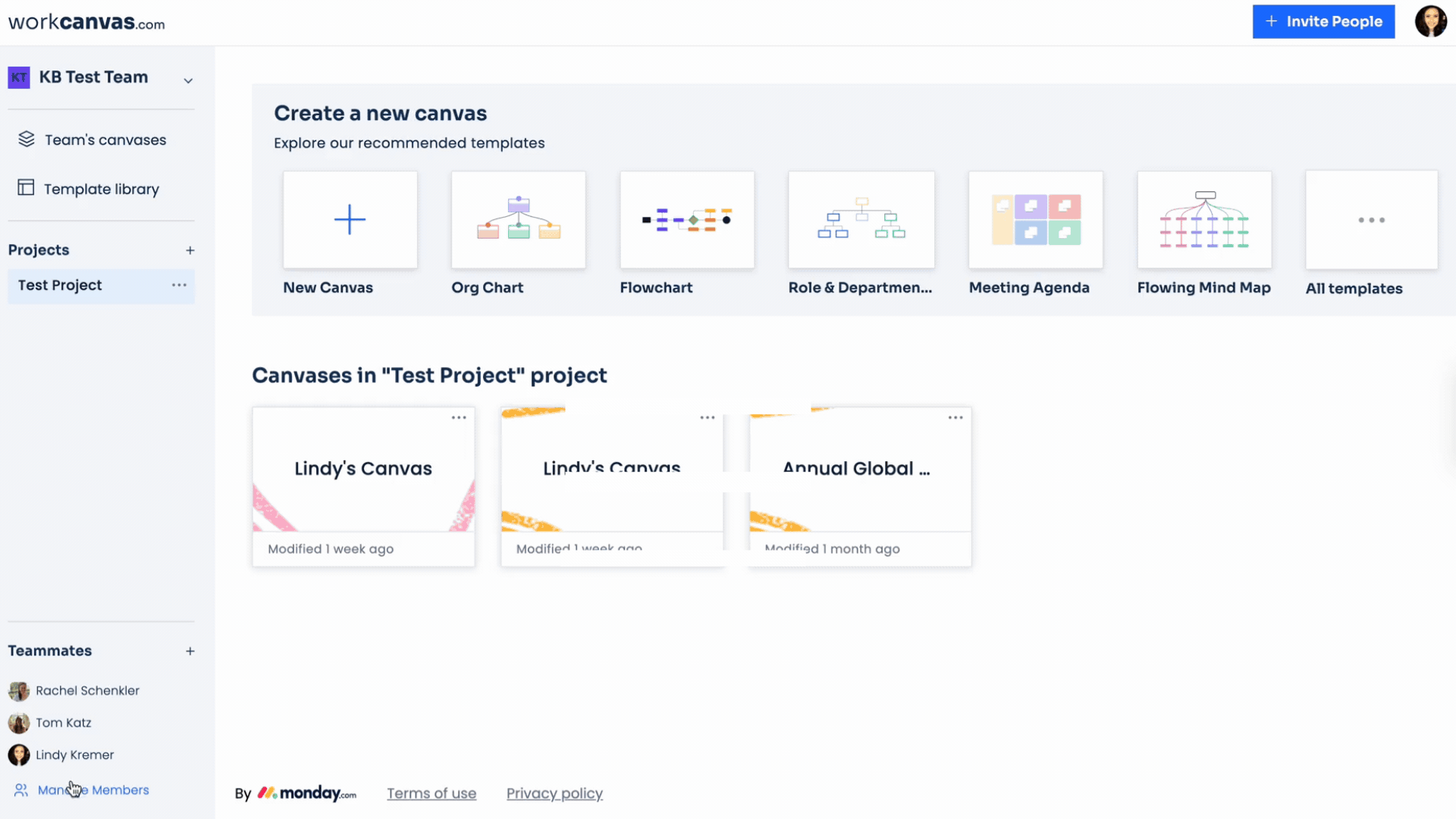 WorkCanvas member permissions – Support
