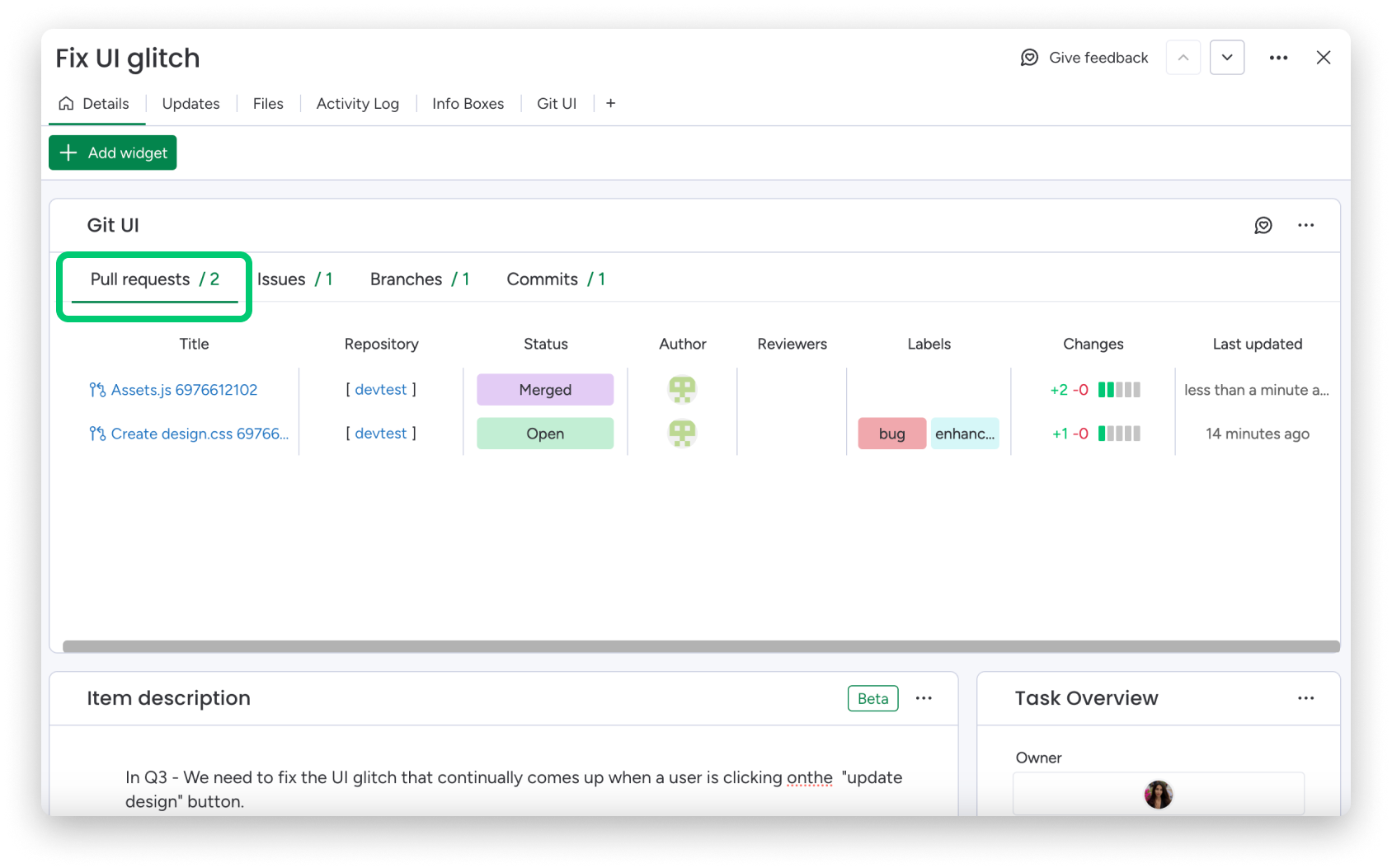 Git UI app – Support