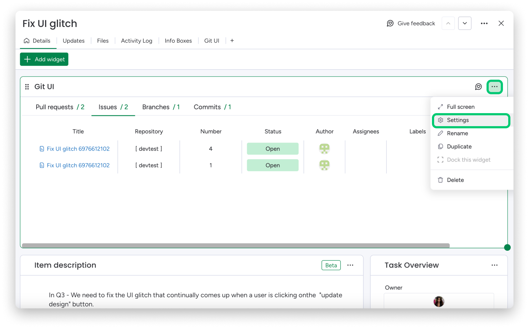 Git UI app – Support