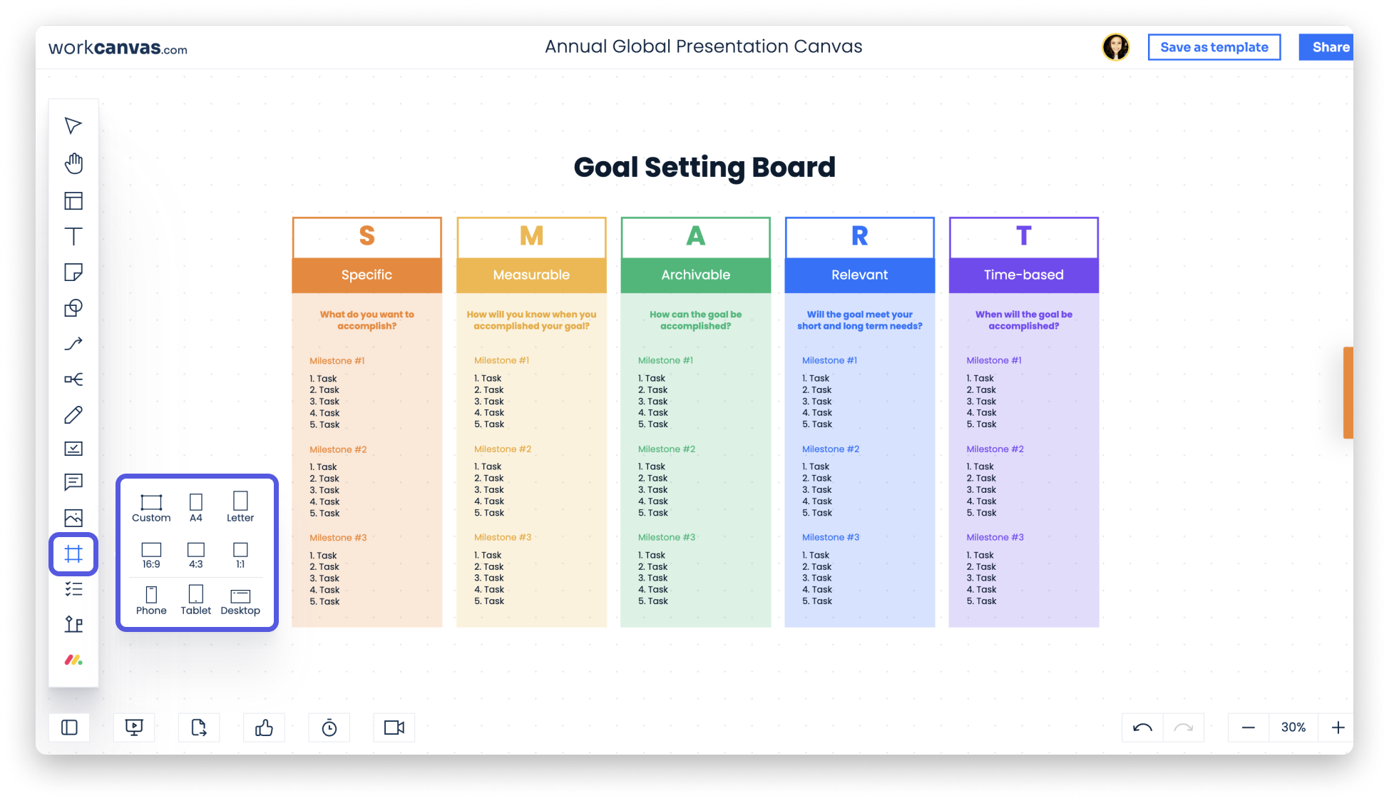 Build your WorkCanvas – Support