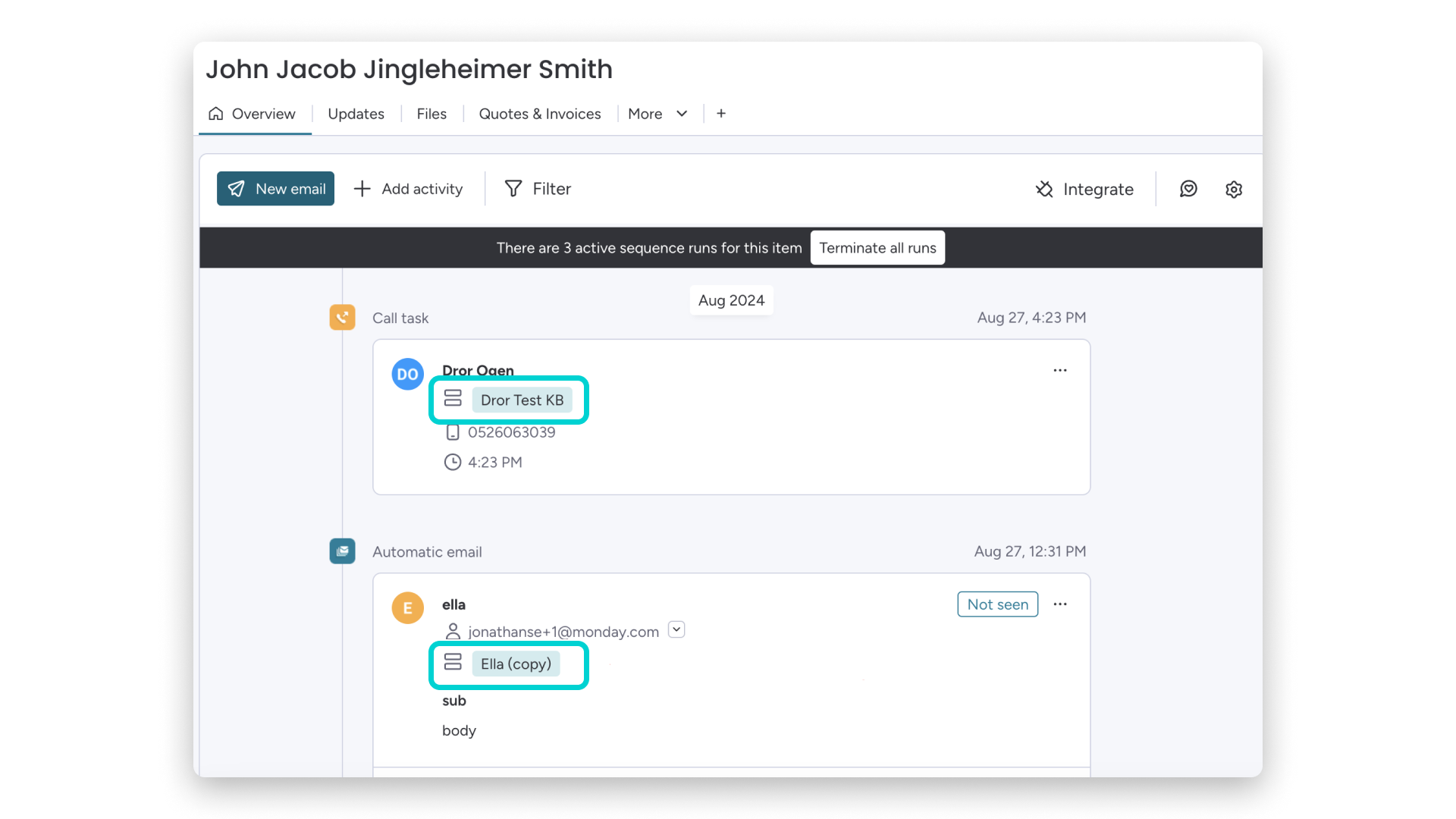 Sequences – Support