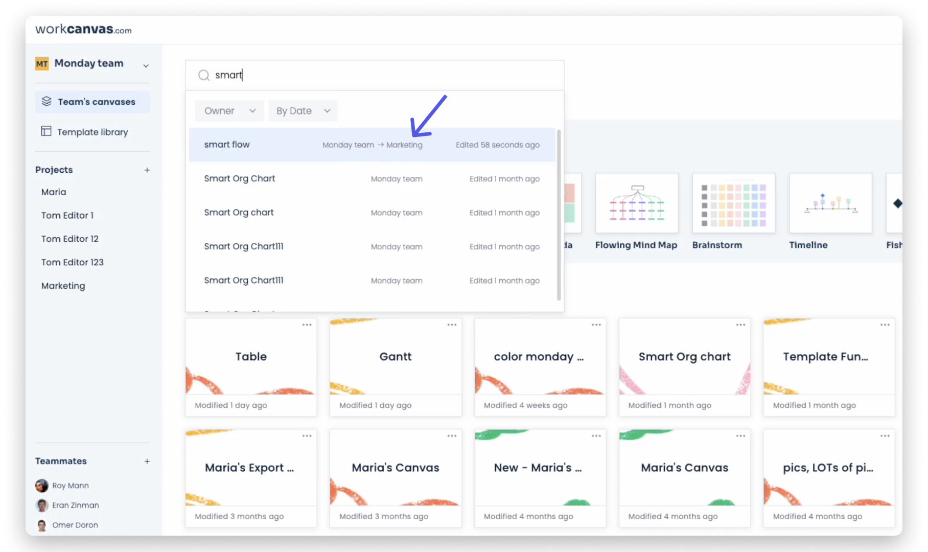 The WorkCanvas hierarchy – Support