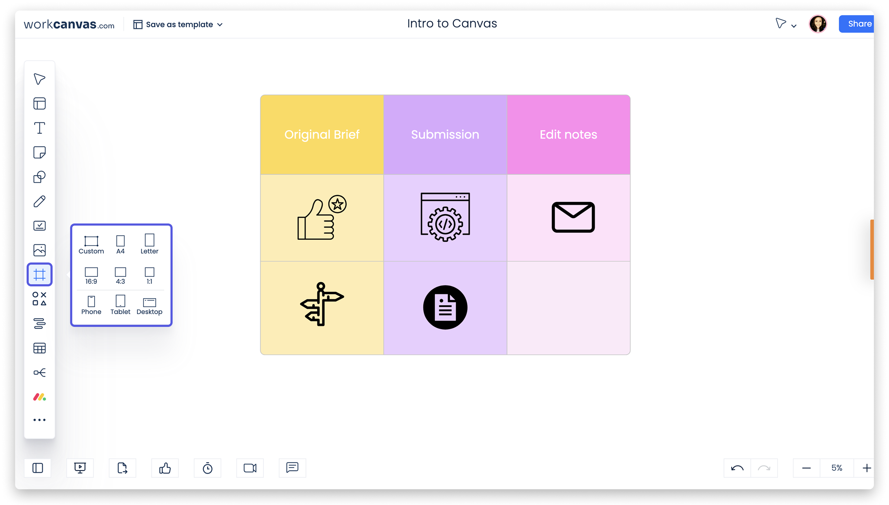 Build your WorkCanvas – Support