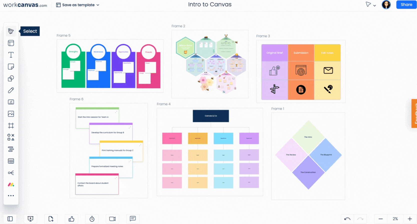Build your WorkCanvas – Support