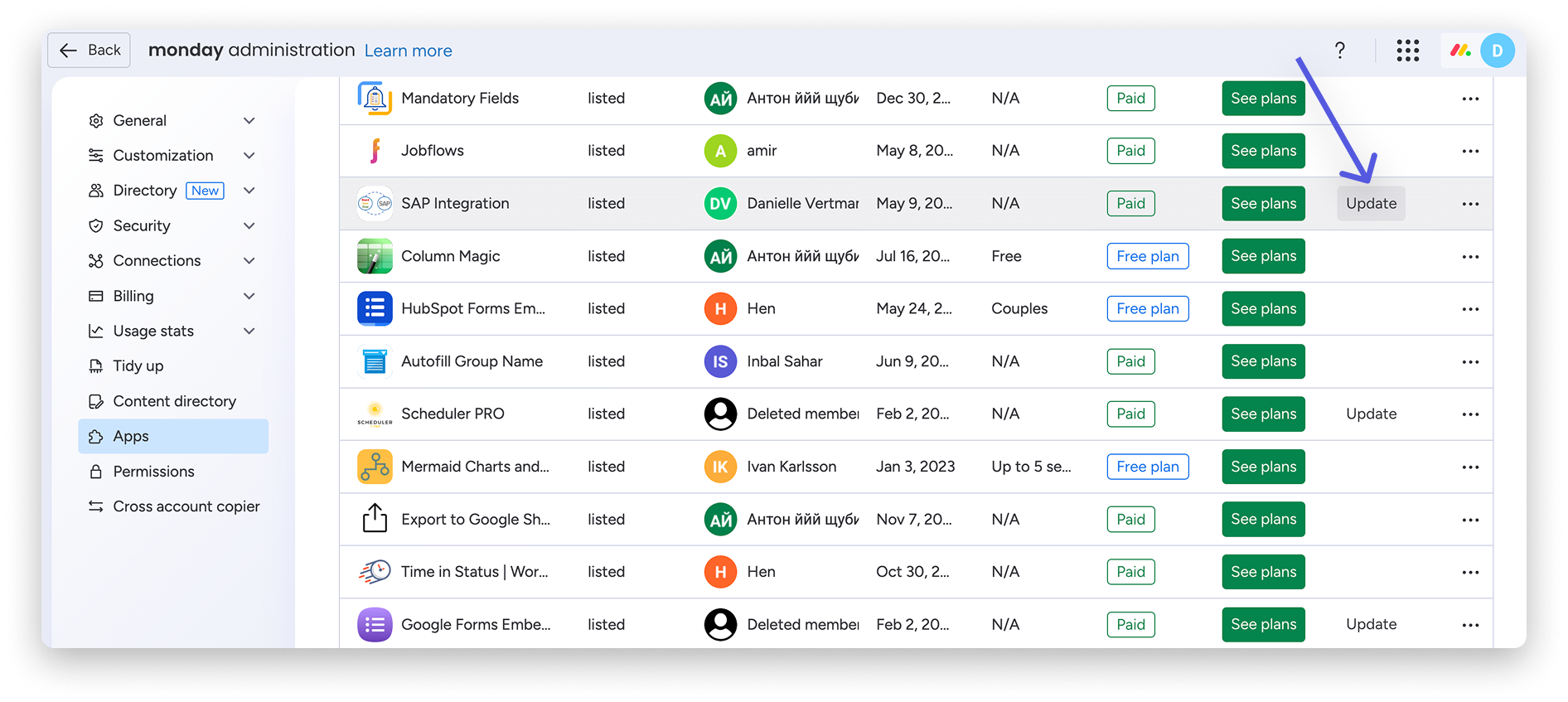 How to manage apps on your account – Support