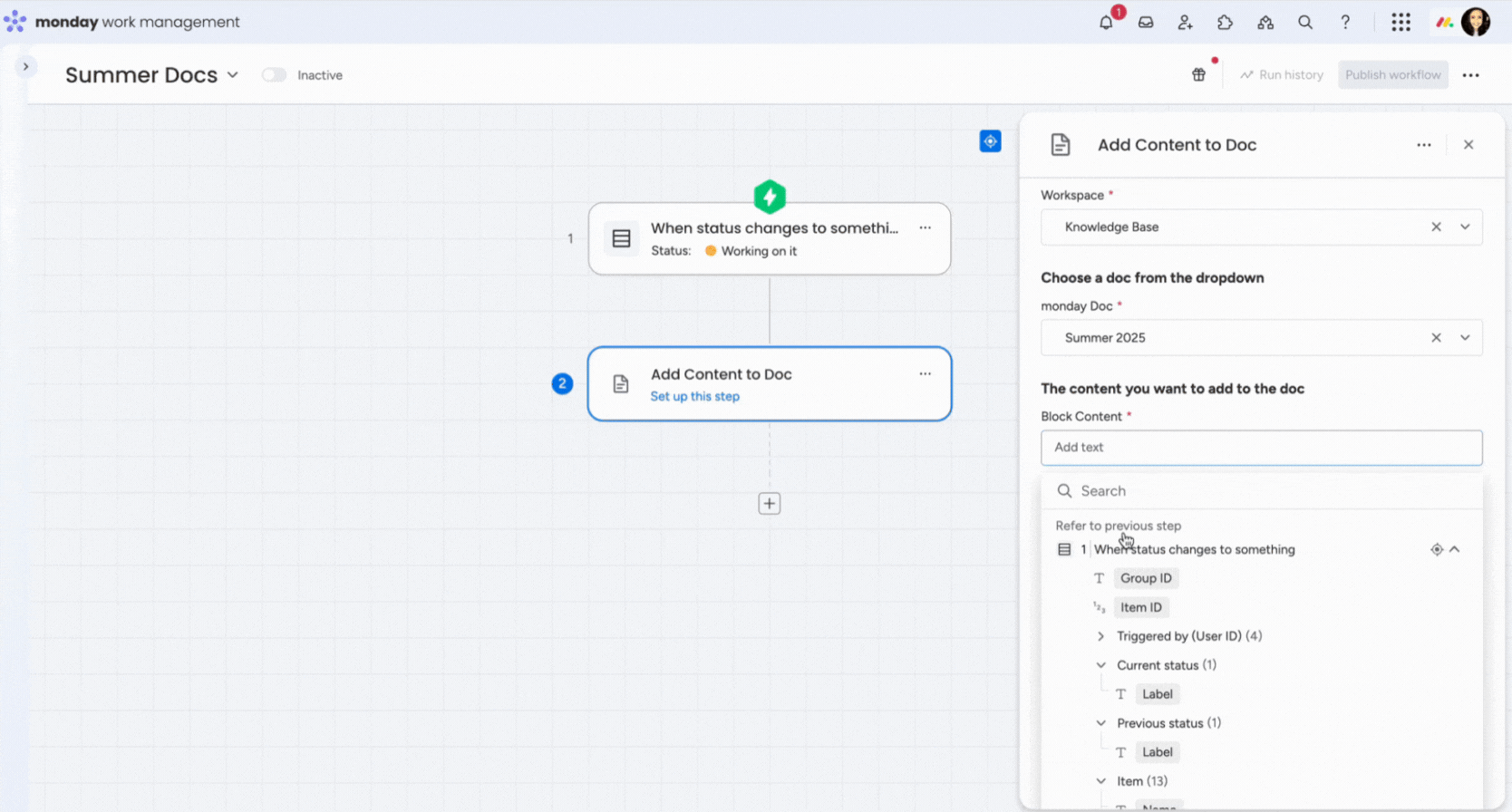 Integrate workdocs into your workflow – Support