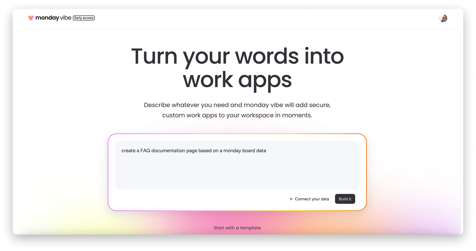 Create Code Free Custom Apps With Monday Vibe Support