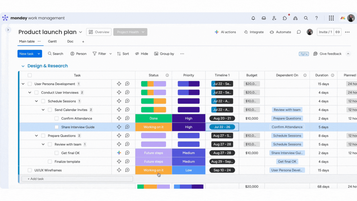 Multiple levels of subitems on monday.com – Support