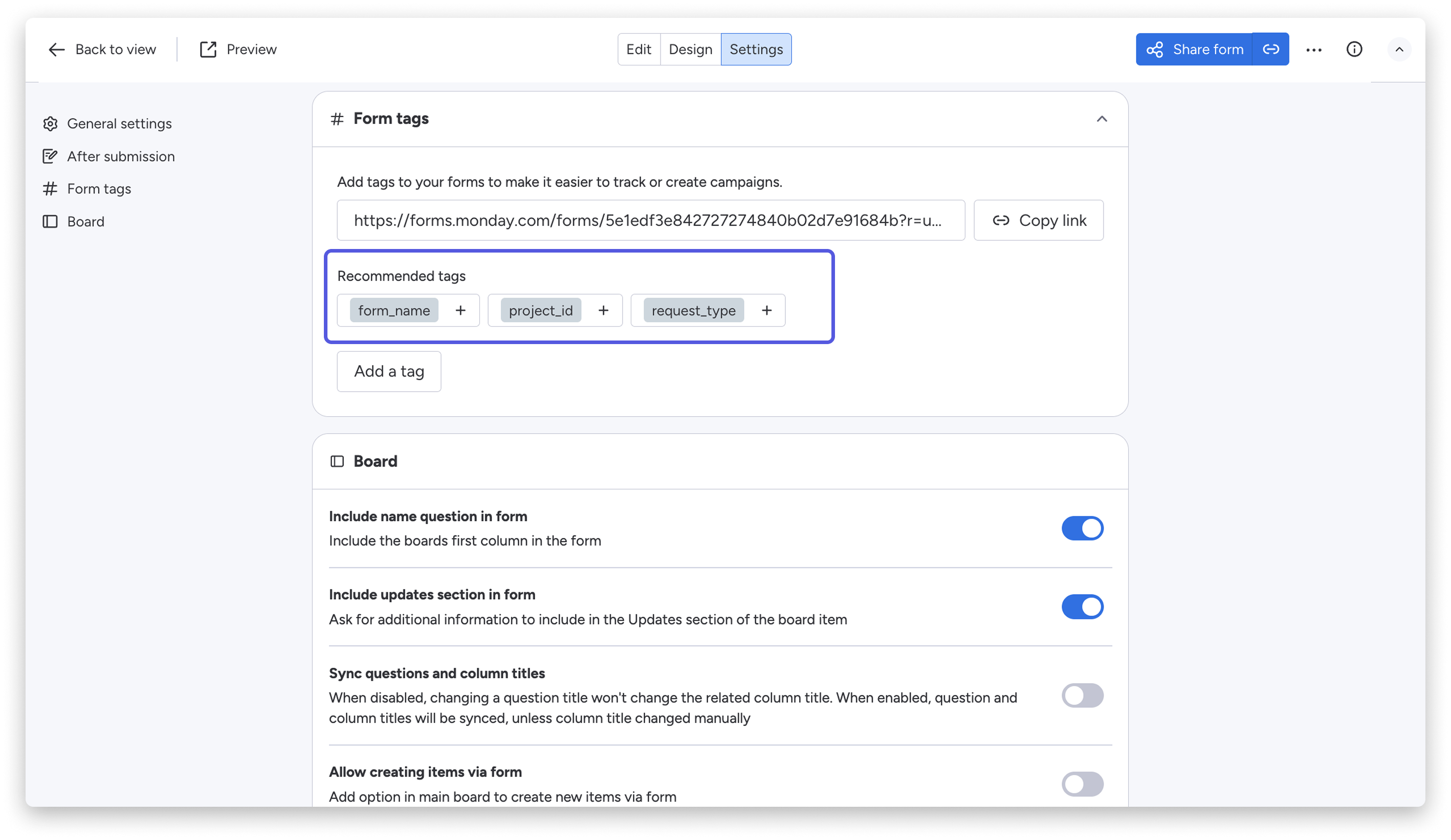 WorkForms pre-fill and form tags settings – Support