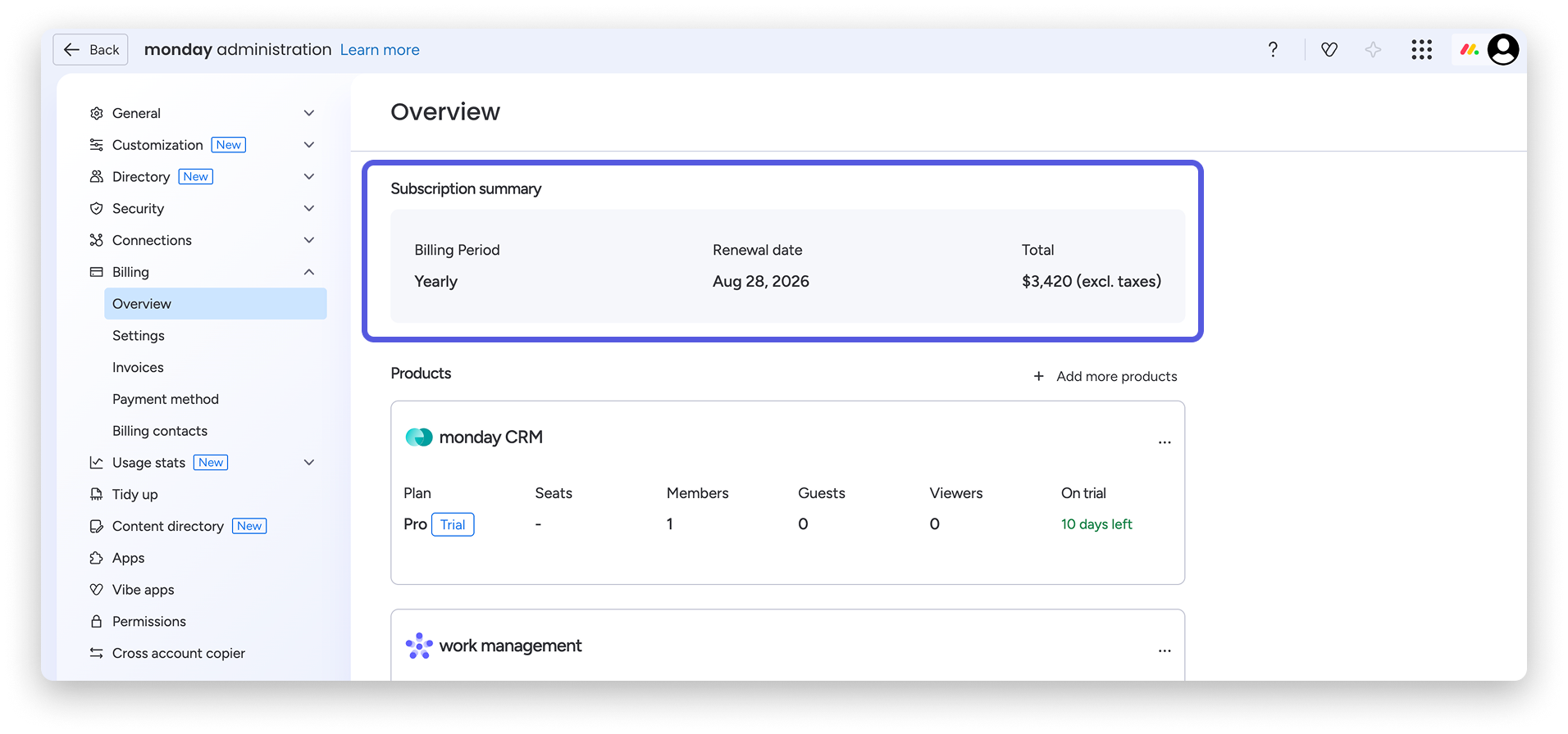 Managing your billing – Support