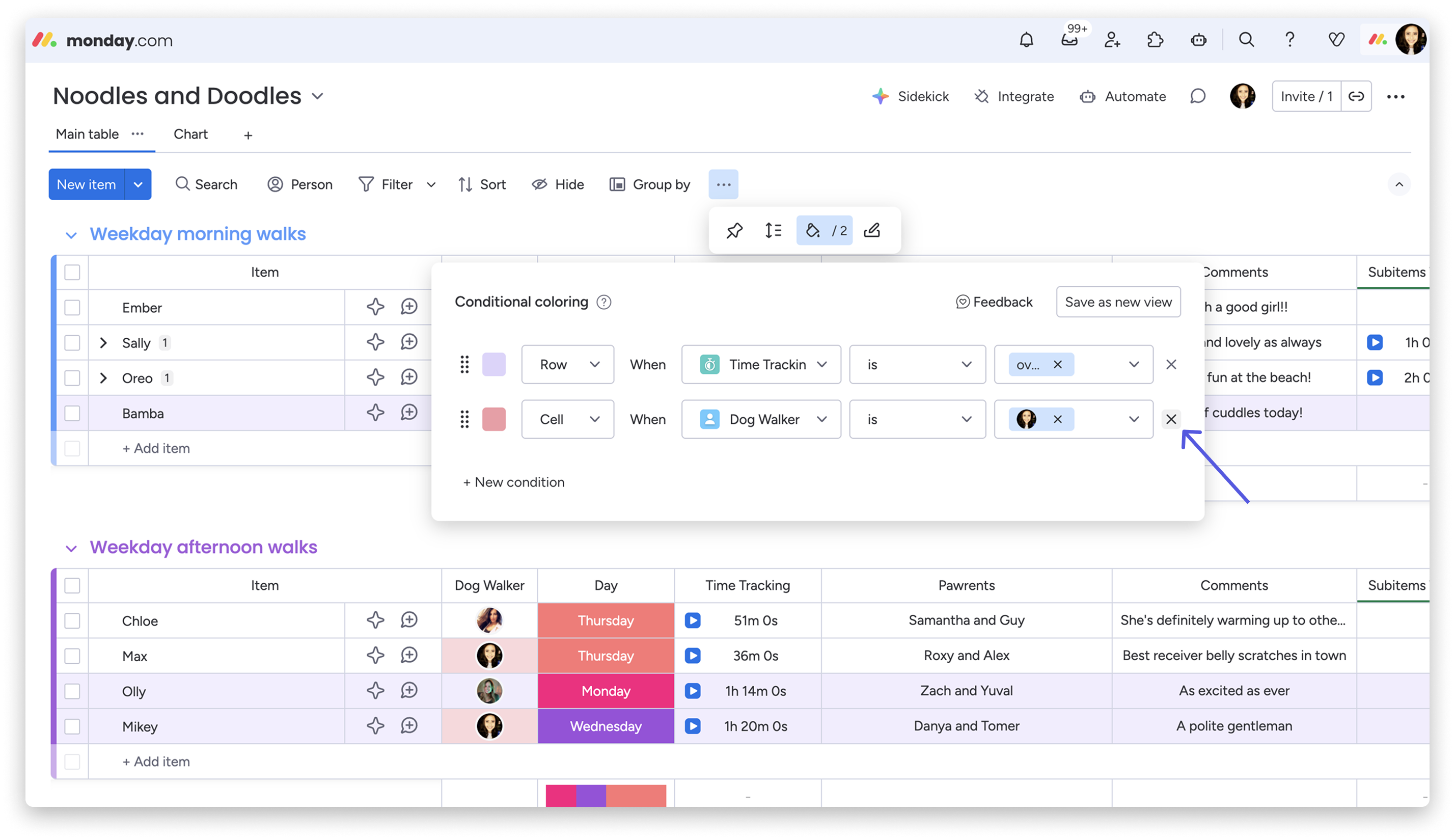 Conditional Coloring – Support