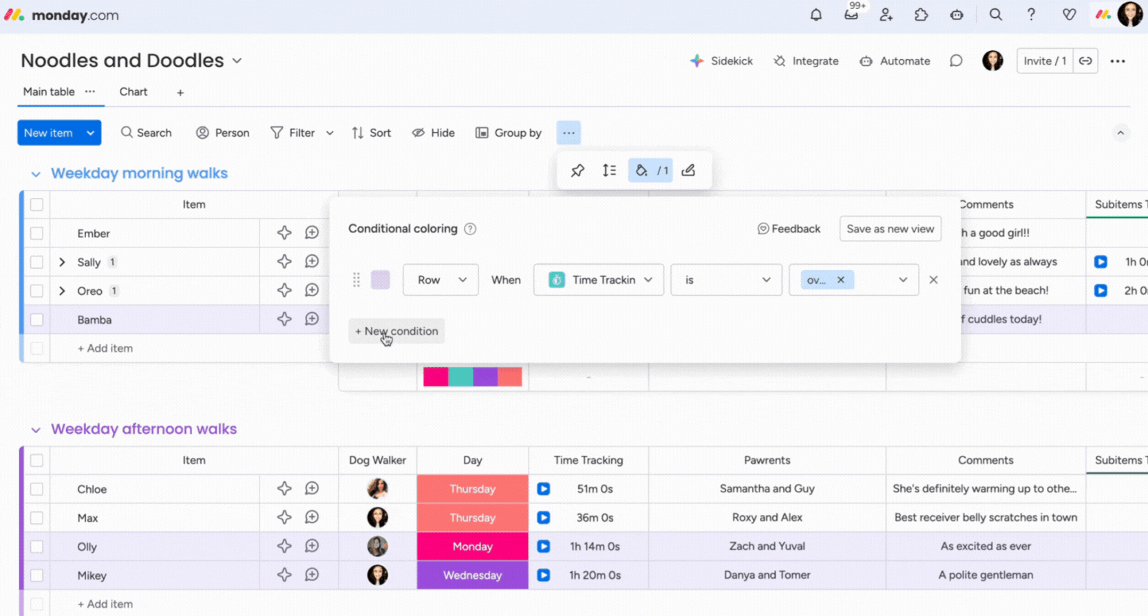 Conditional Coloring – Support