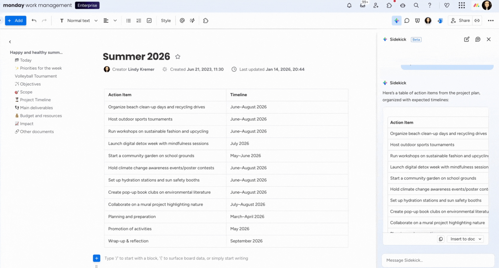 Using AI in workdocs – Support