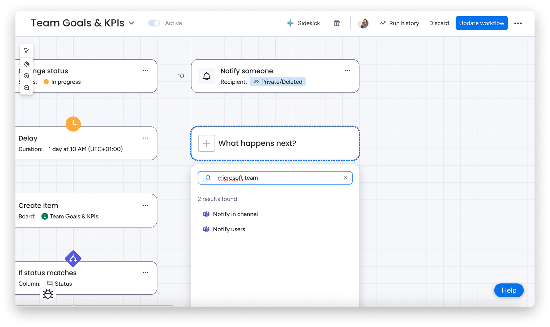 Integration blocks available on the workflow builder – Support