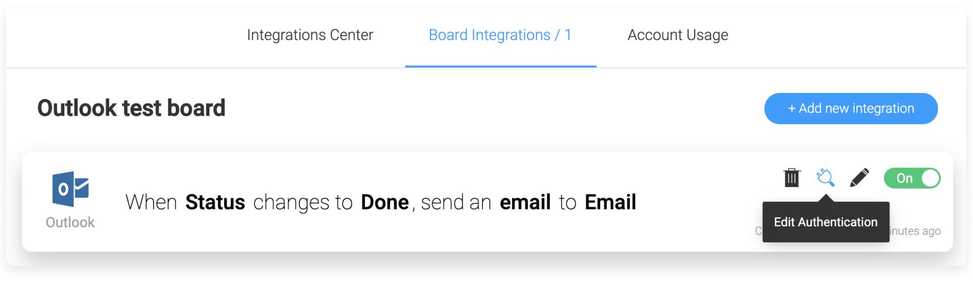 Outlook Integration – Support