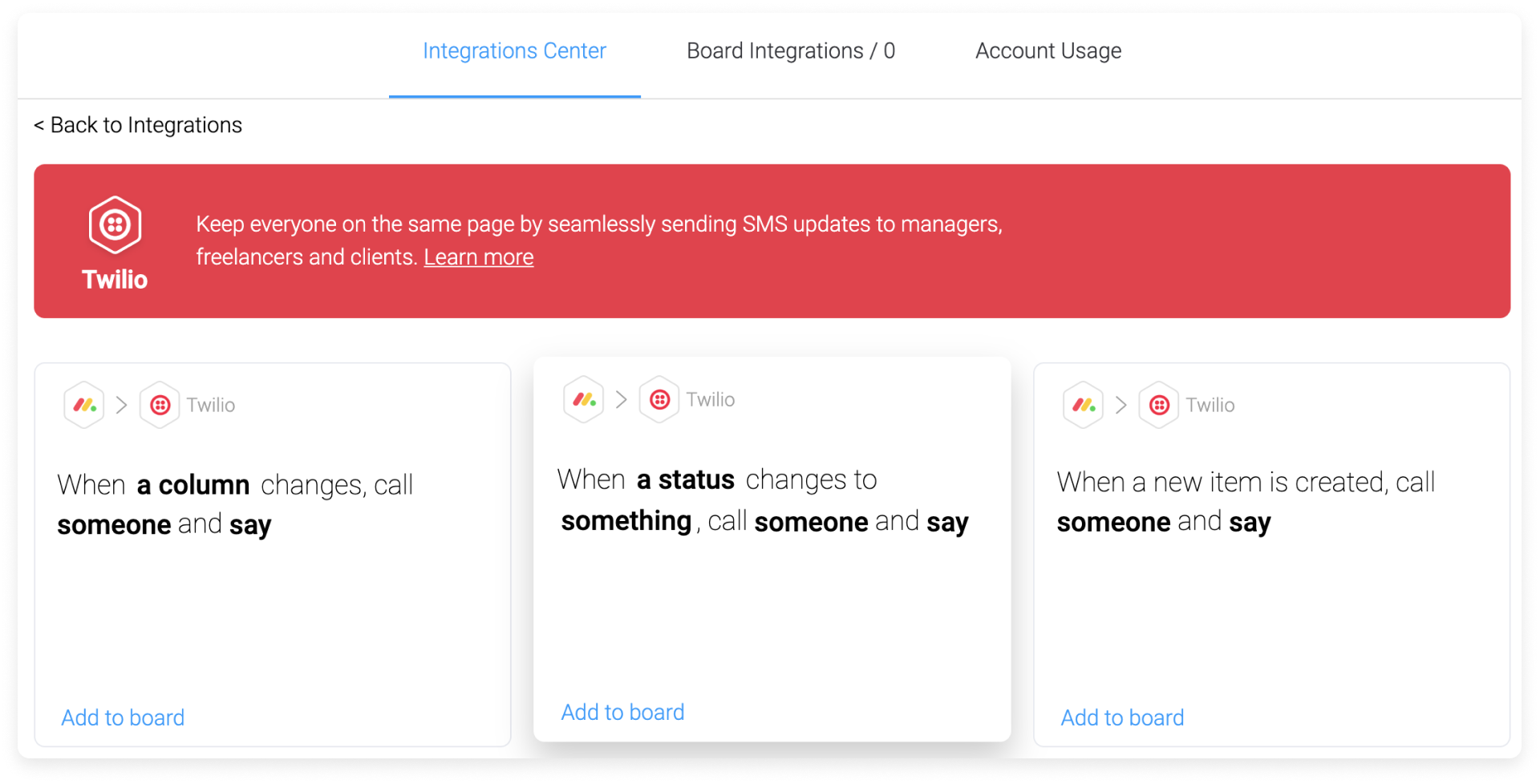 Twilio Integration – Support