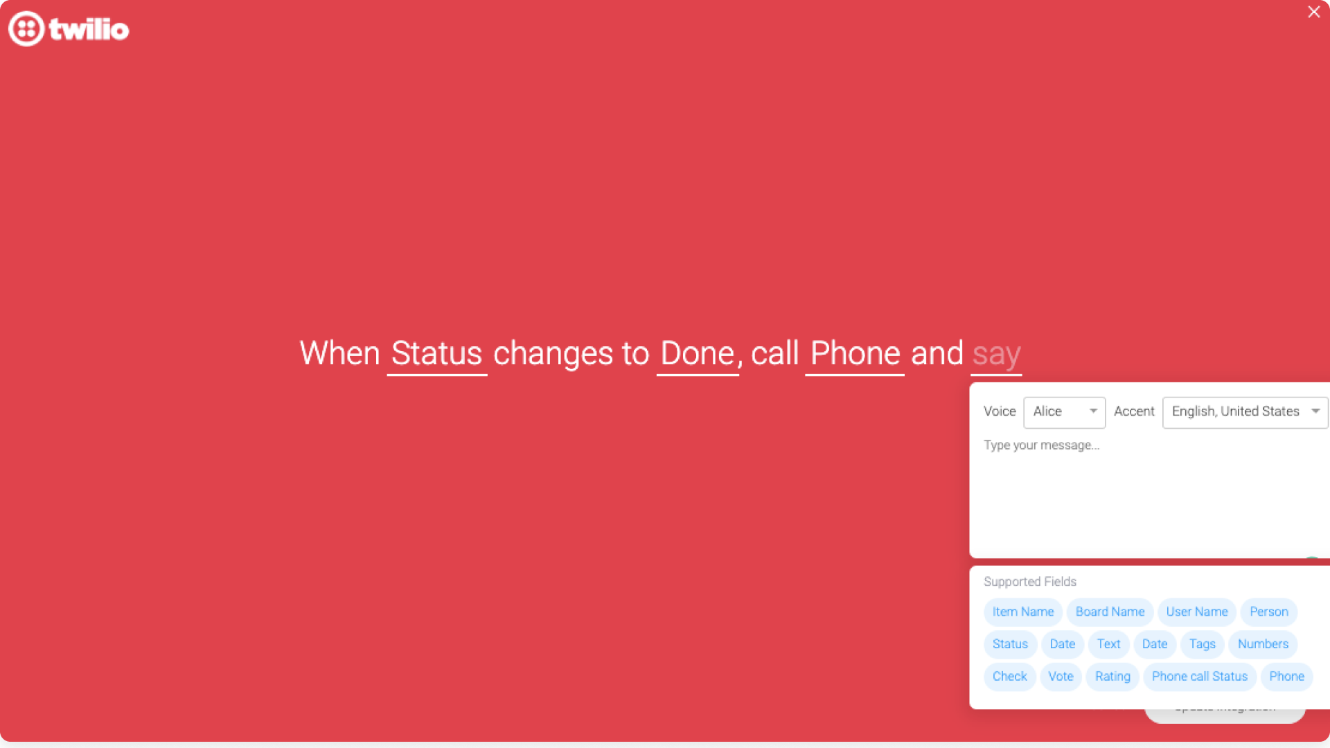 Twilio Integration – Support