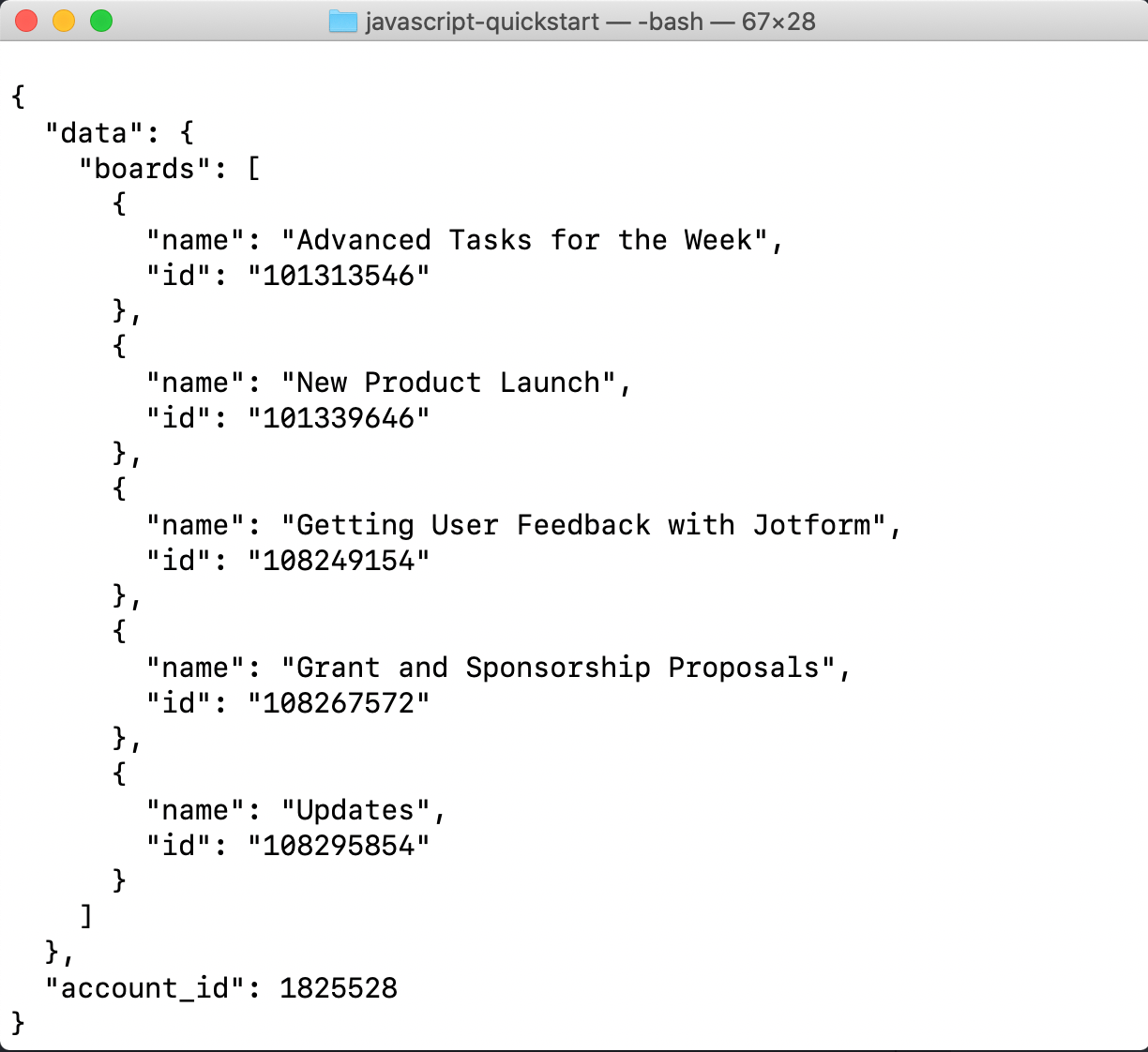 API Quickstart Tutorial - Javascript – Support