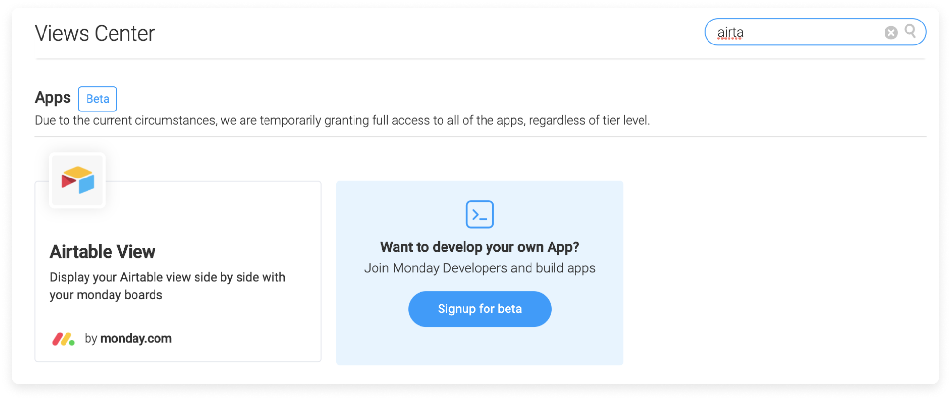 Embedded Airtable View & Widget – Support