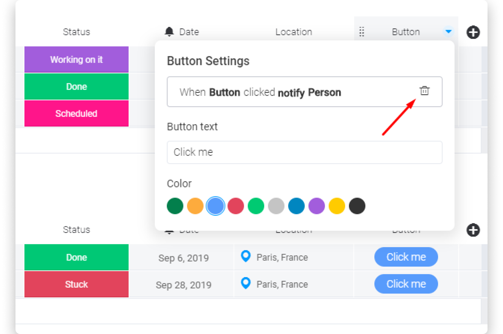 The Button Column – Support