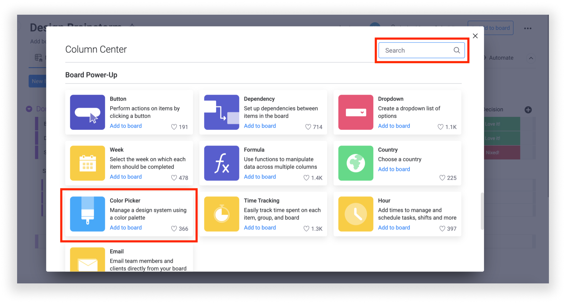 The Color Picker Column – Support