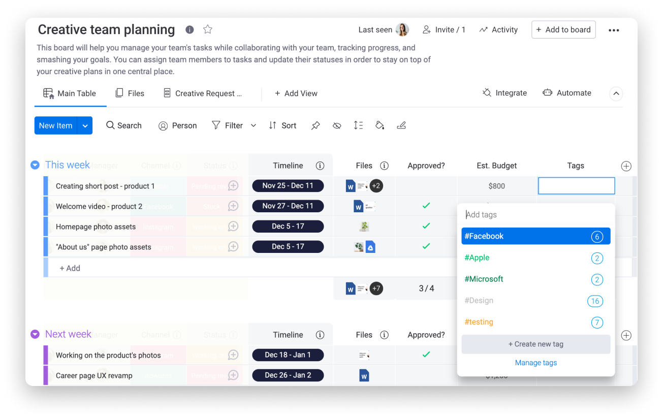The Tags Column – Support