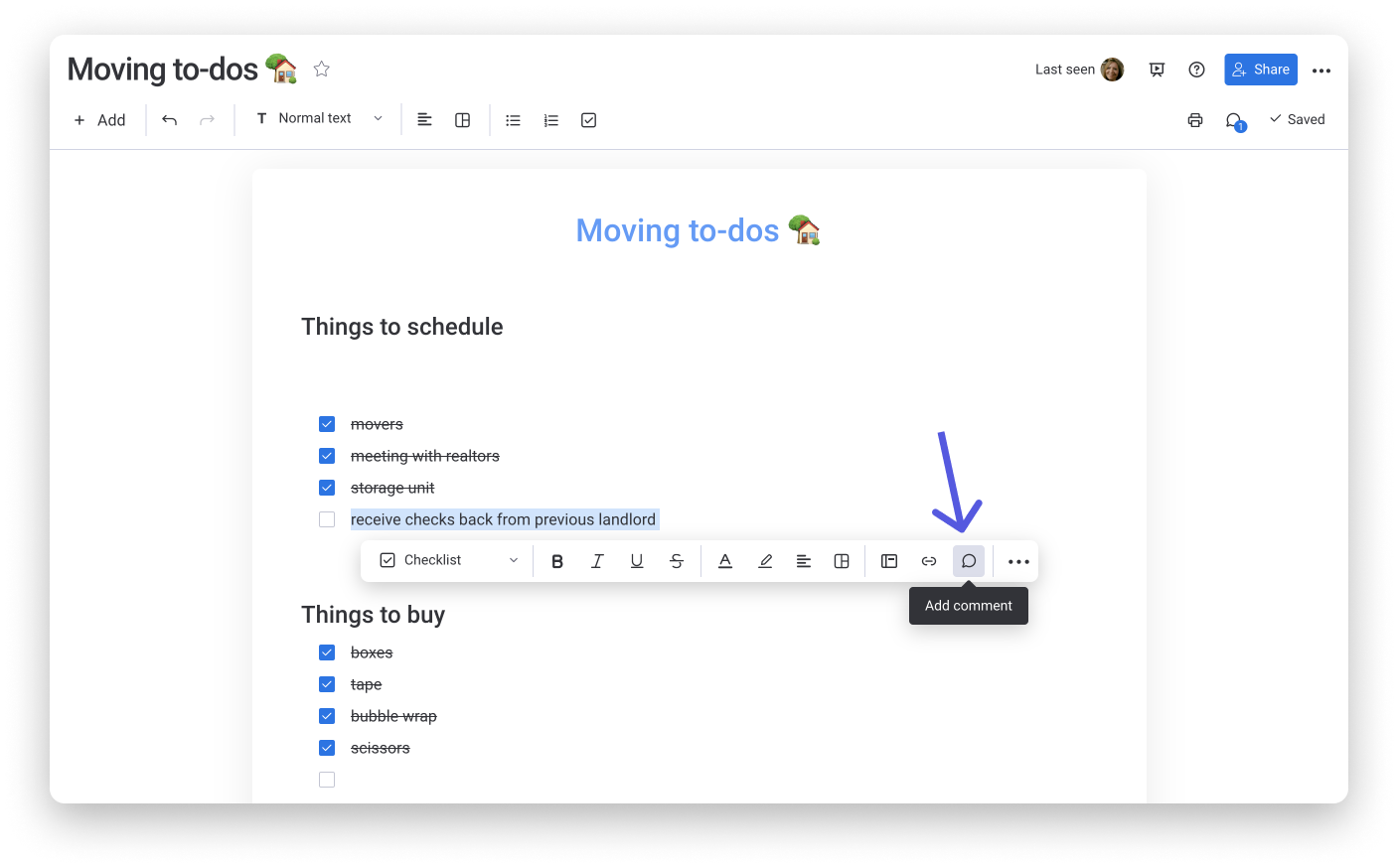 Kommentare in monday Workdocs – Support