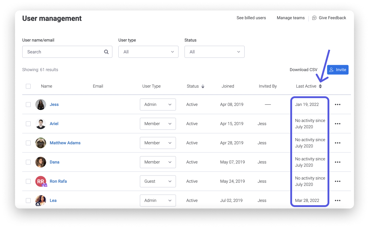 How to manage users on your account – Support