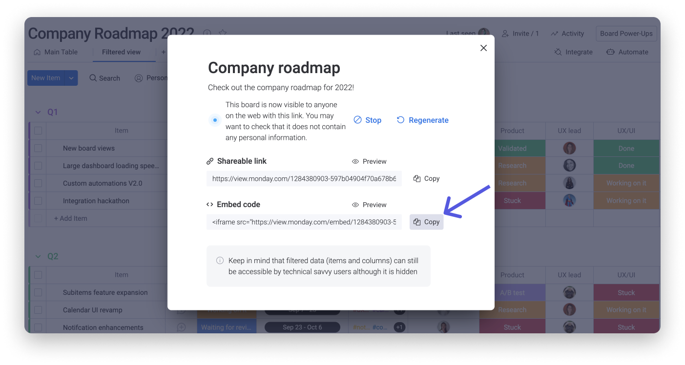 How To Share A Board View Publicly Support