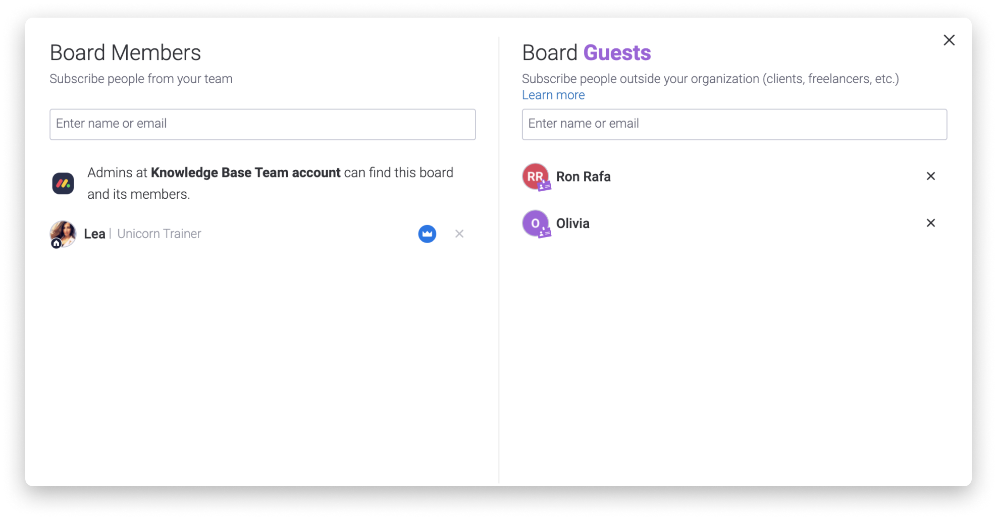 How To Invite A Guest To A Monday Board Sponsors For Educational 