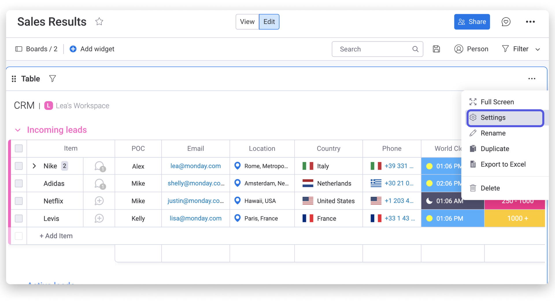 テーブルウィジェット – Support