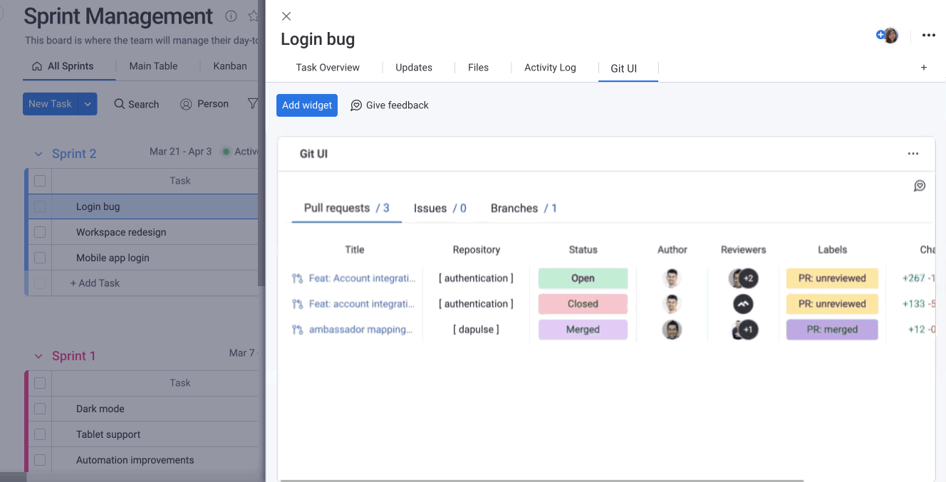 Git UI app – Support