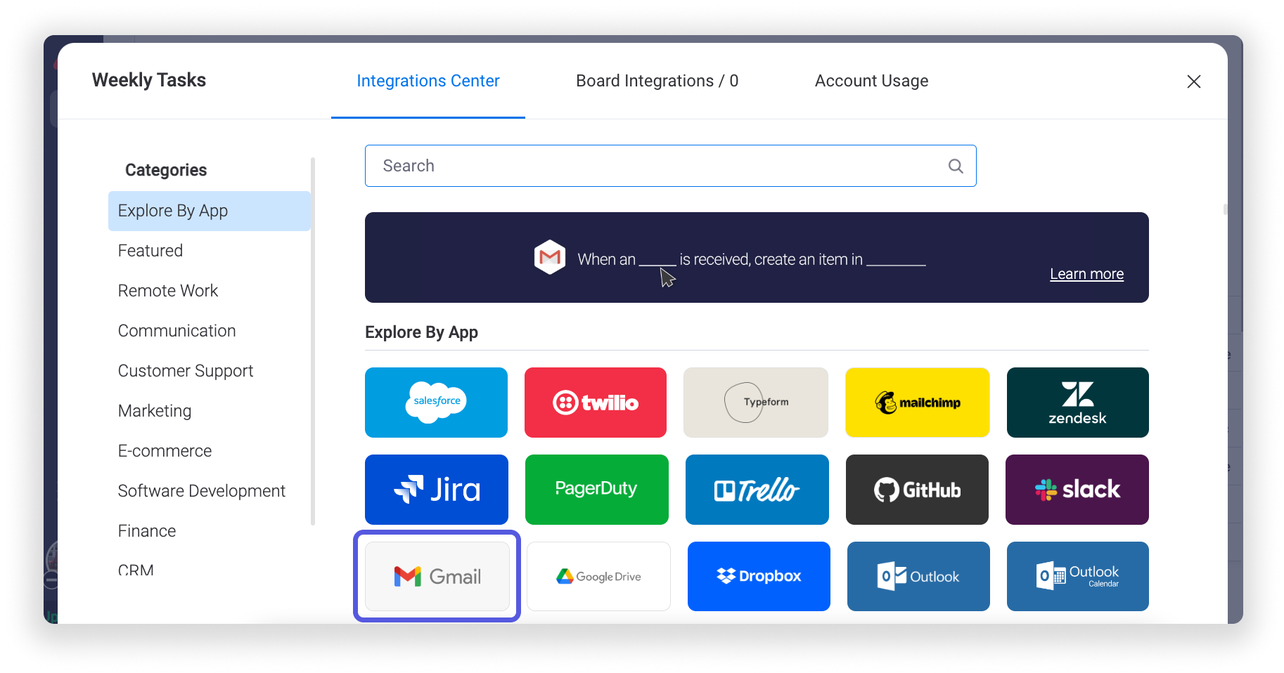 Gmail Integration – Support