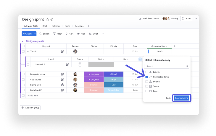 All about subitems – Support